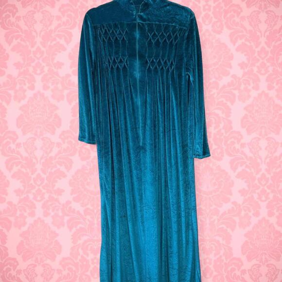Intimates & Sleepwear | Vintage Velour House Coat Luxe Geometric ...